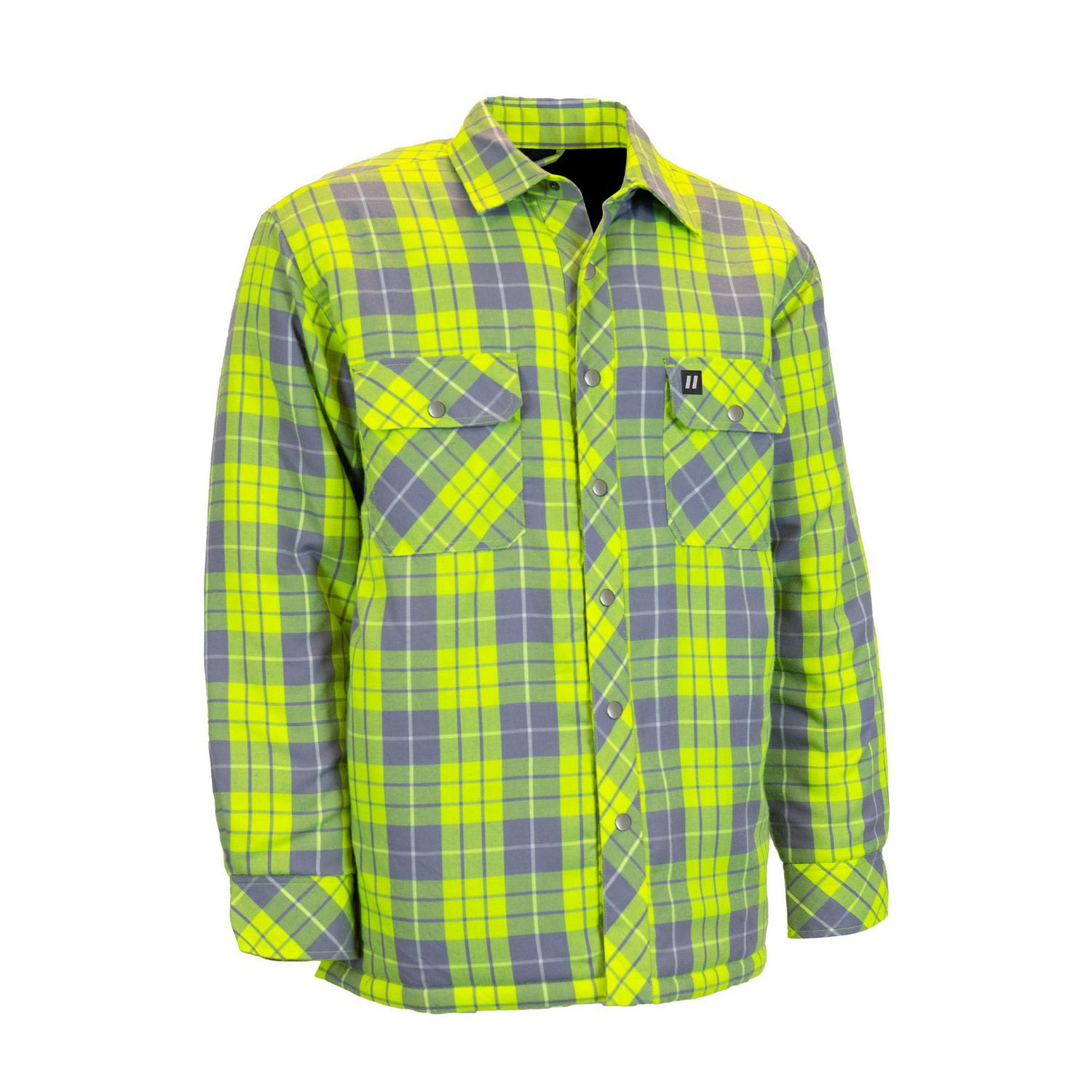 Click here for Forcefield Hi Vis Plaid Quilt-Lined Flannel Shirt... prices