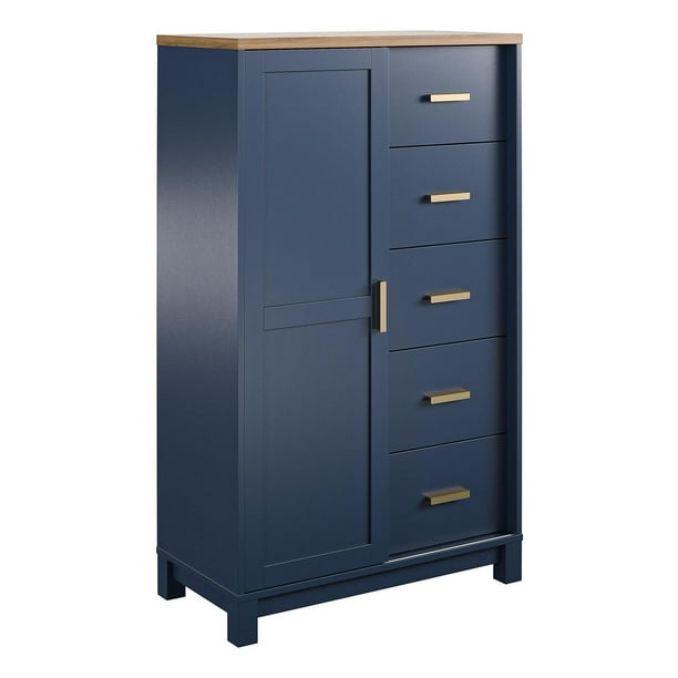Ameriwood Home Armada Gentlemen's Chest, Navy with Walnut top - Walmart.ca