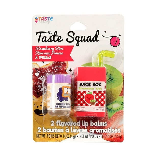 Taste Beauty Taste Squad Strawberry Flavored Kiwi and PB & J Lip Balm ...