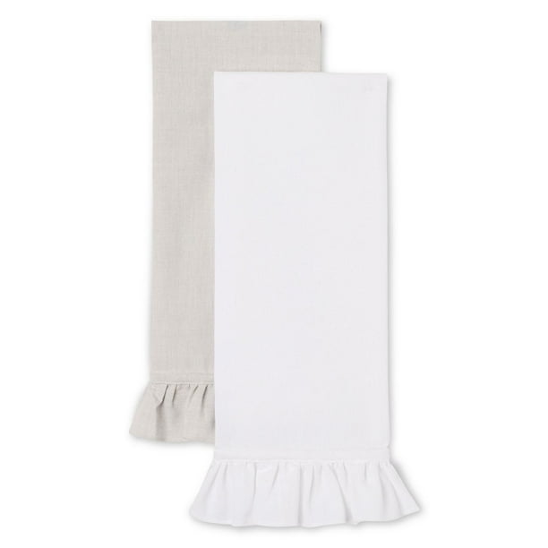 FRAÎCHE Spring Ruffled Kitchen Towels, 2 pack, One Size - Walmart.ca