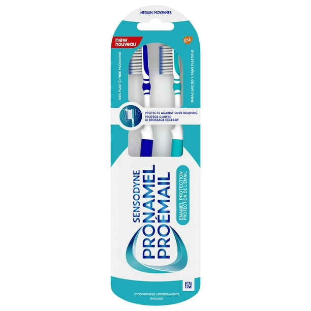 Pronamel Enamel Protection Toothbrush, Medium Bristle, 2 Pack, Medium ...