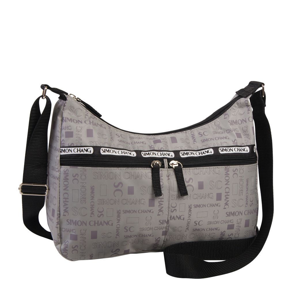 Simon Chang Nylon with Faux Leather Trim East West Hobo Bag | Walmart ...