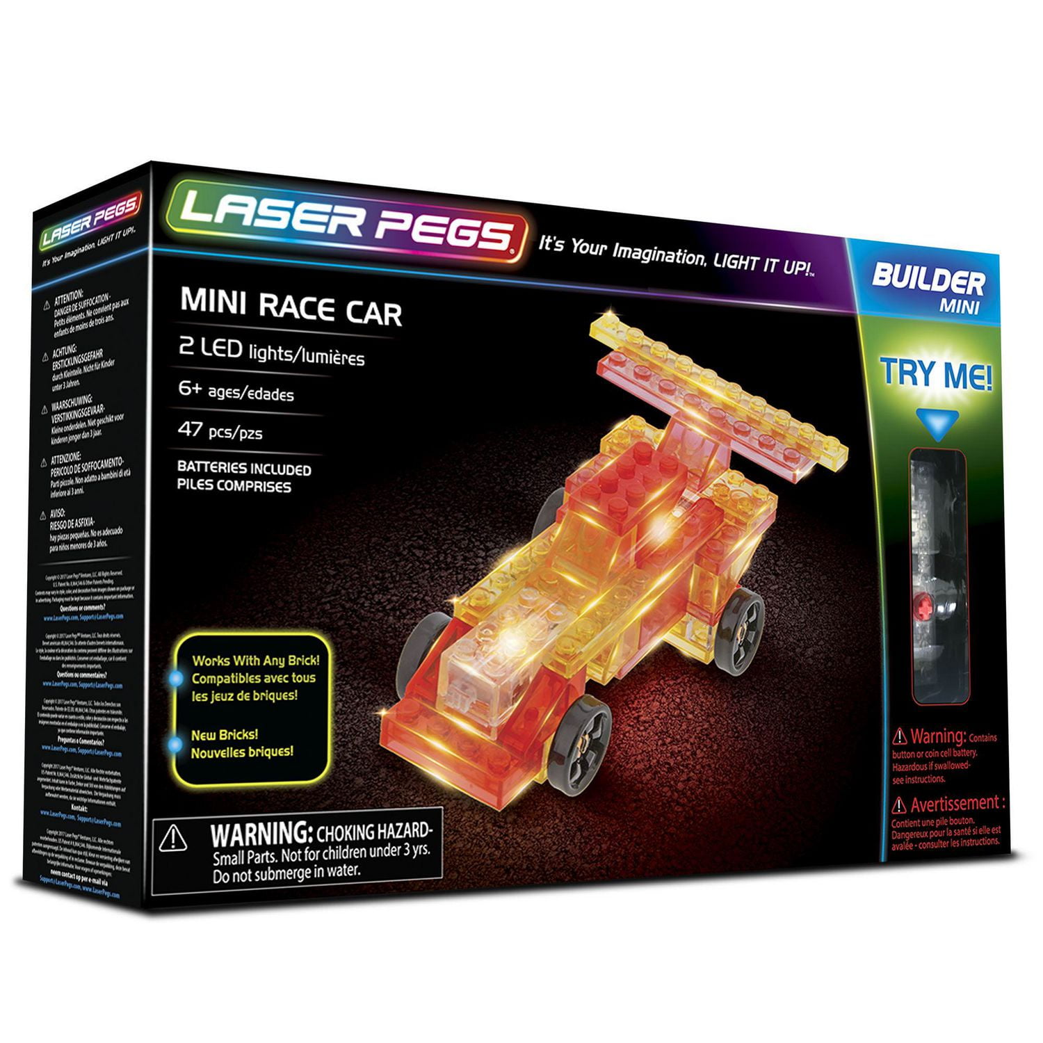 Laser Pegs 10012 Mini Race Car Building Set | Walmart Canada
