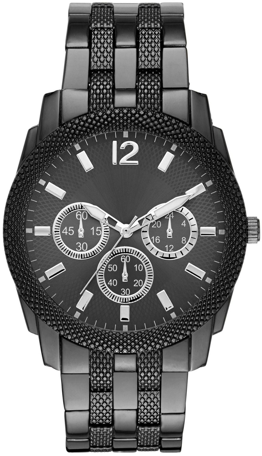 Men's George Fashion Watch in Gunmetal and Black Plating | Walmart Canada