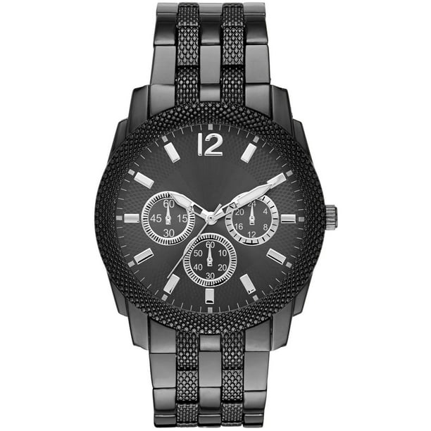 Men's George Fashion Watch in Gunmetal and Black Plating - Walmart.ca