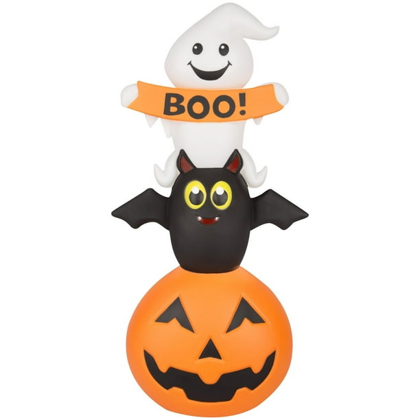 24” Lighted Blow Mold Decor-Halloween Character Stack (White) - Walmart.ca
