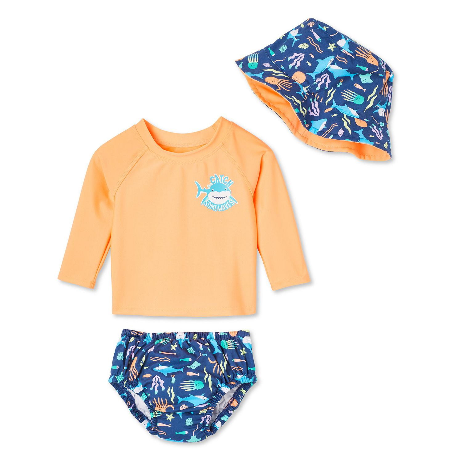 George Baby Boys' Swim Diaper 3-Piece Set - Walmart.ca