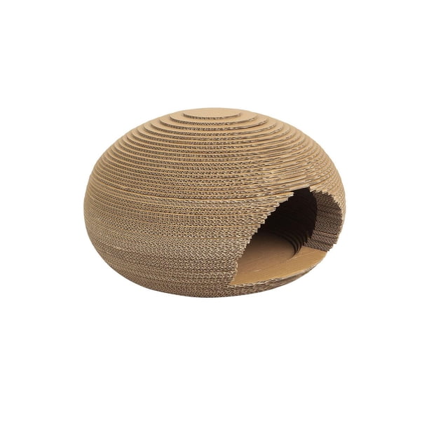 One Paw, Cat Cave Shaped Scratcher, Made Of Cardboard, Cat Scratcher ...