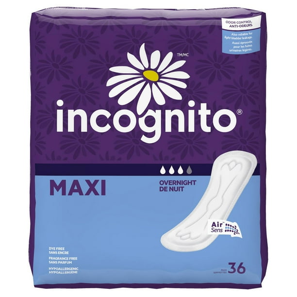 Incognito Maxi pad overnight - Walmart.ca