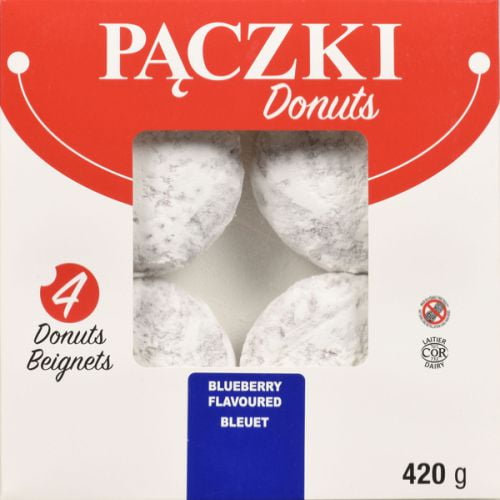 CT Bakery, Blueberry Flavoured Paczki Donuts, 105g x 4 Pack - Walmart.ca