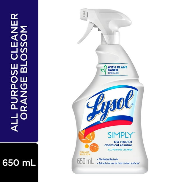 Lysol Simply™ All Purpose Cleaner,Multi-surface cleaner trigger, Orange ...