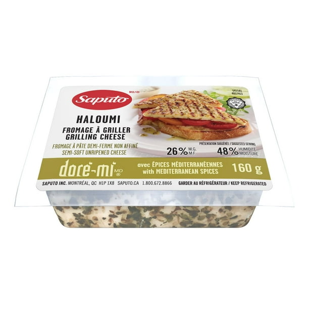 Saputo Doré-mi Haloumi cheese 26% M.F. Mediterranean spices, 160 g ...