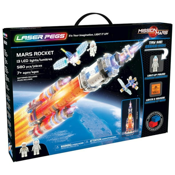 Laser Pegs Building Blocks Playset, Mission Mars Collection: Mars ...