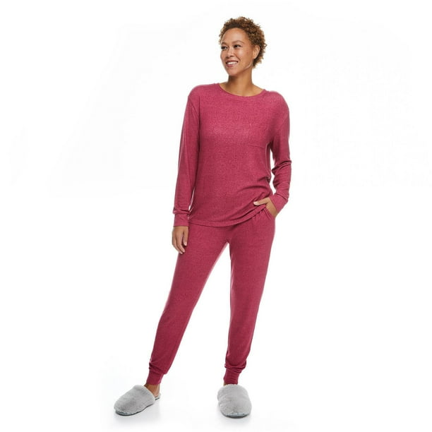 George Women's Hacci Jersey Pajamas 2-Piece Set - Walmart.ca