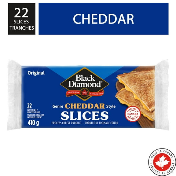 Black Diamond Cheese Slices 22, 22 Slices, 410 g