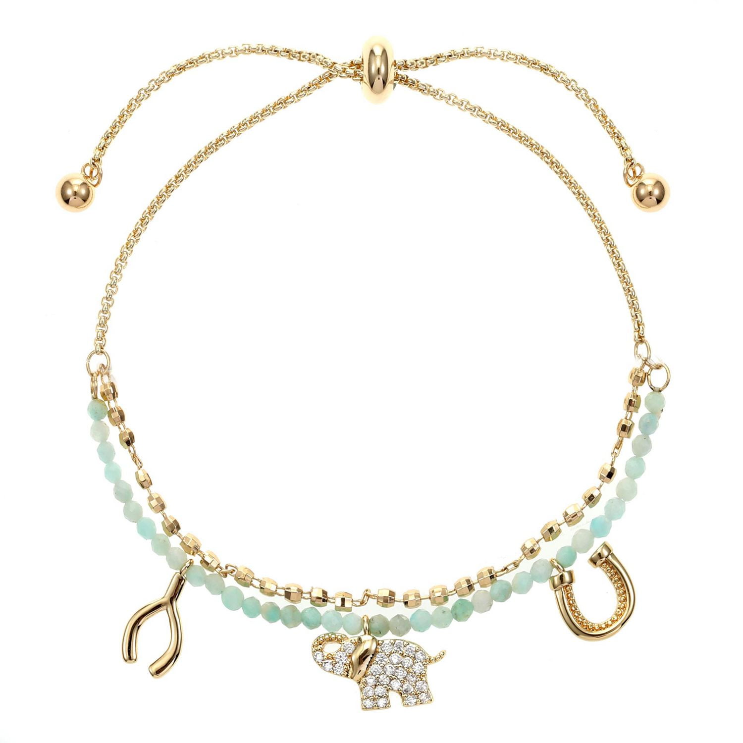 Click here for Luxury Designs Amazonite lucky Bolo Bracelet With... prices