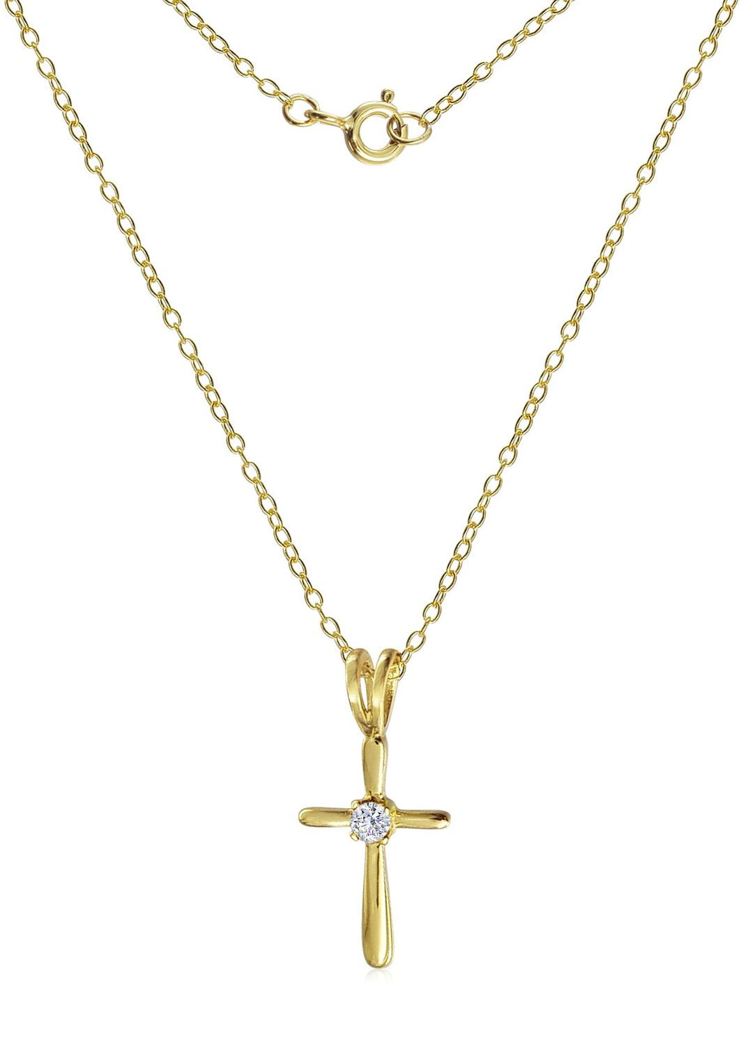 Click here for Luxury Designs Gold Plated Cross Pendant With Chai... prices