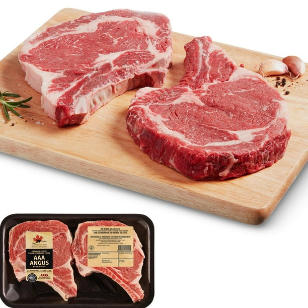 AAA Angus Beef Rib Steak Value Pack, Your Fresh Market - Walmart.ca