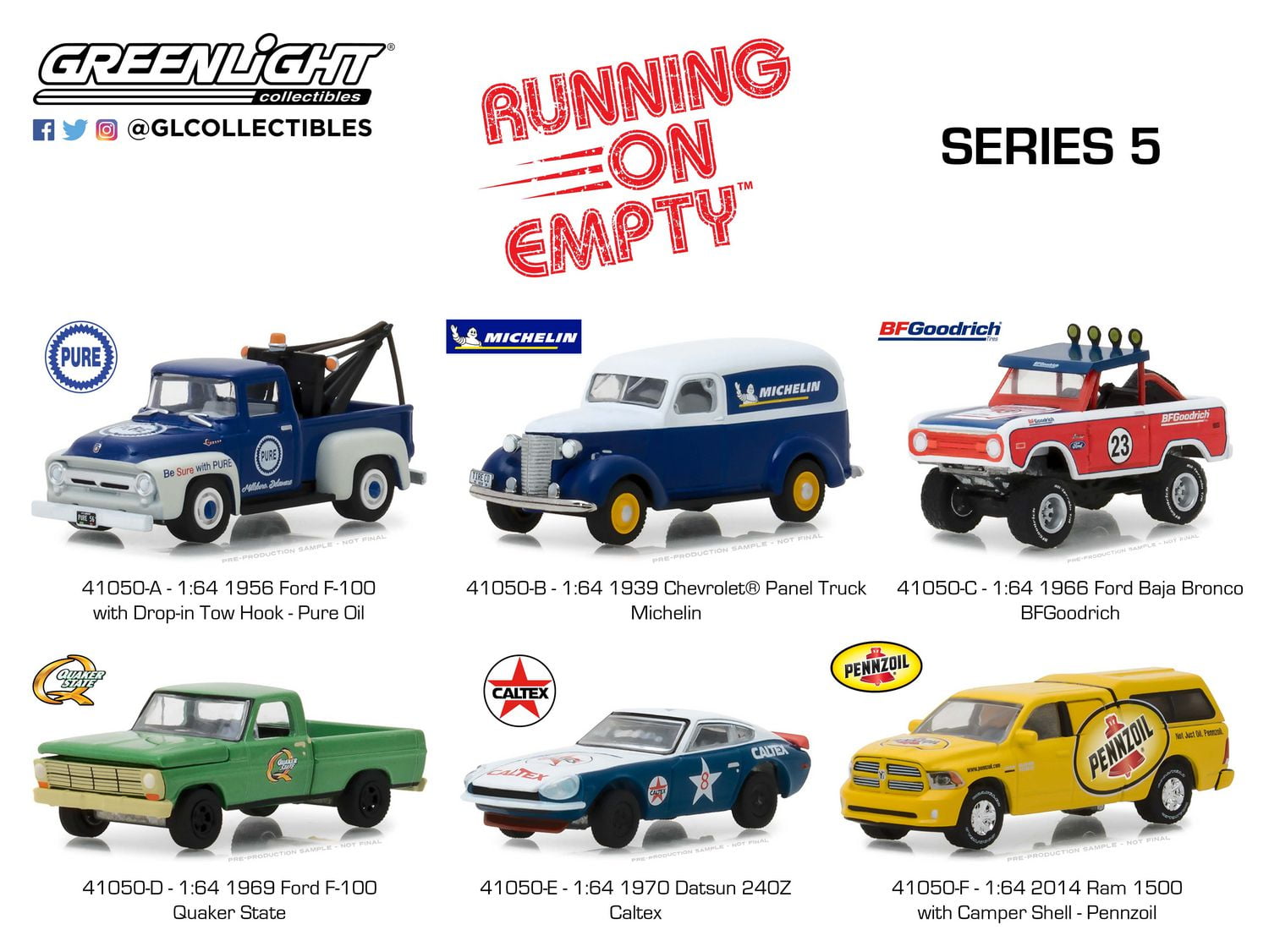 GreenLight 1:64 Running on Empty Die-Cast Vehicles Series 5 | Walmart ...