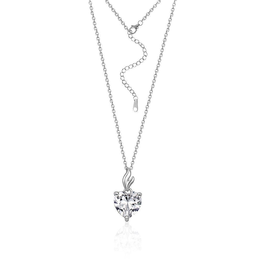 Click here for Luxury Designs Heart Shaped Cubic Zirconia Necklac... prices