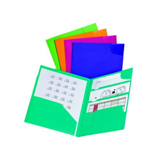 Oxford Divide-It-Up 4-Pocket Poly Folder - Walmart.ca