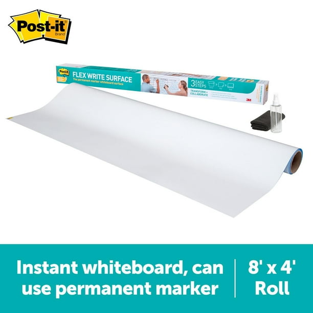 Post-it® Flex Write Surface, FWS8x4, 8 ft x 4 ft (2.44 m x 1.22 m), 1 ...