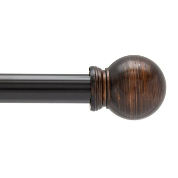 Mainstays 28"-48" Curtain Rod, 5/8 in. Diameter, In Oil Rubbed Bronze ...