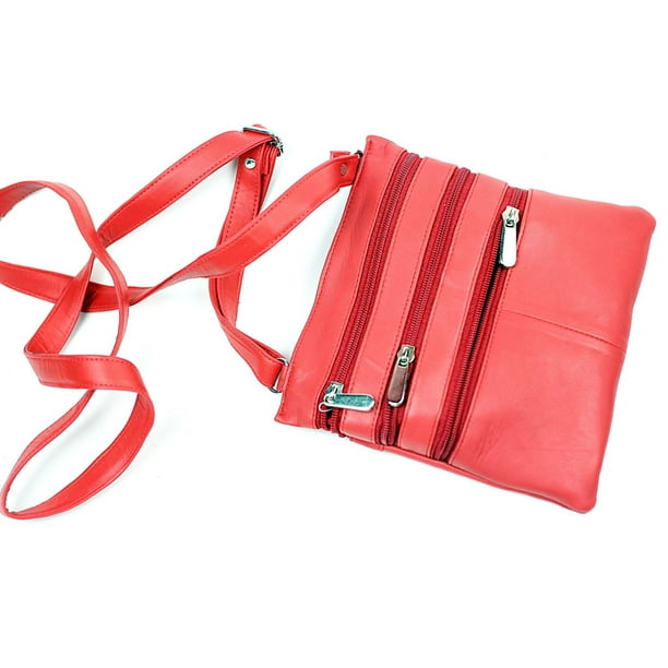 Champs Leather Zipper Sling Bag - Walmart.ca
