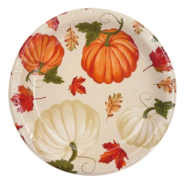 Pumpkin Small Round Paper Plates, 12CT - Walmart.ca