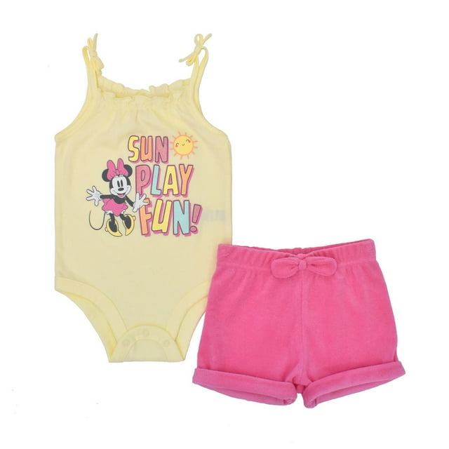 Disney Minnie Mouse Bodysuit and Short Set for Girls - Walmart.ca