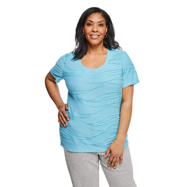 Iyla Women's Plus Ripple Tee, Sizes 1X-4X - Walmart.ca