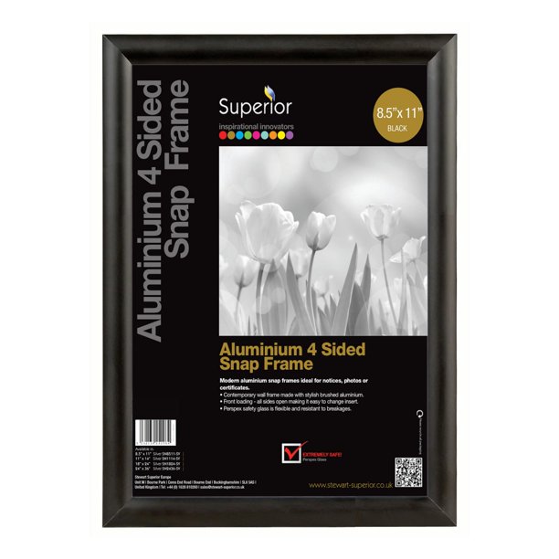 SECO Snap Poster Frame Case, 8.5 x 11 Inches, Black - Walmart.ca