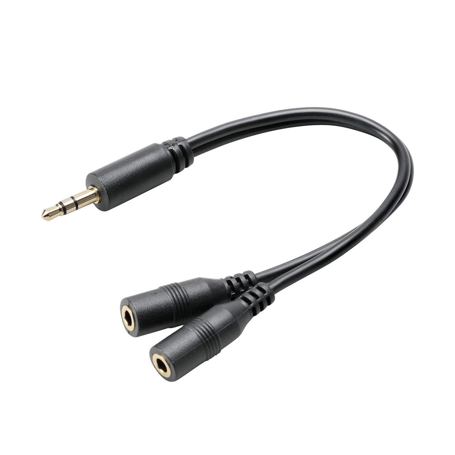 ONN ™ Plug-and-Play AUX Splitter (Black) | Walmart Canada