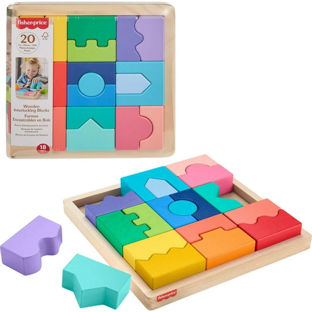 Fisher-Price Wooden Interlocking Blocks - Walmart.ca