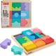 Fisher-Price Wooden Interlocking Blocks Puzzle for Toddlers & Kids, 20 ...