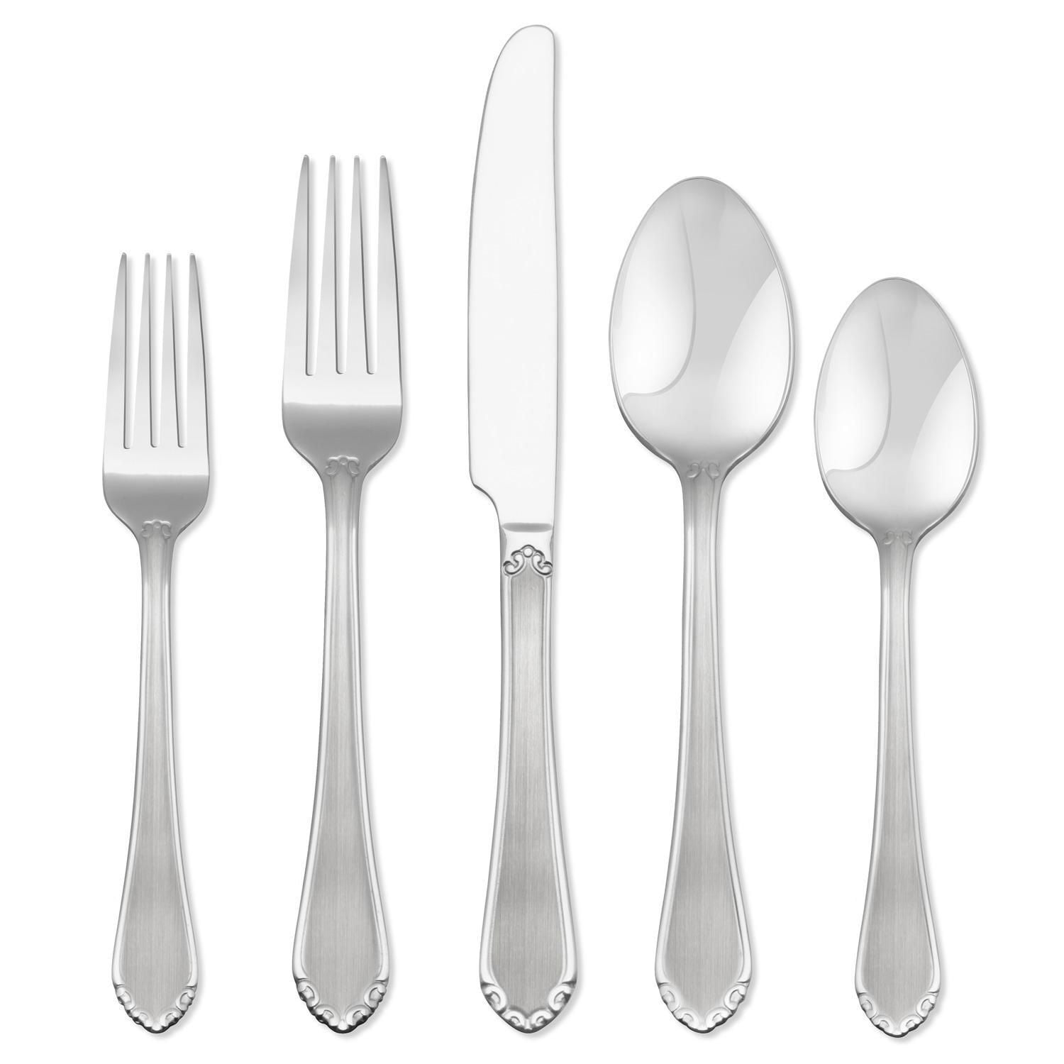 Hampton Signature Motif Satin Flatware Set | Walmart Canada
