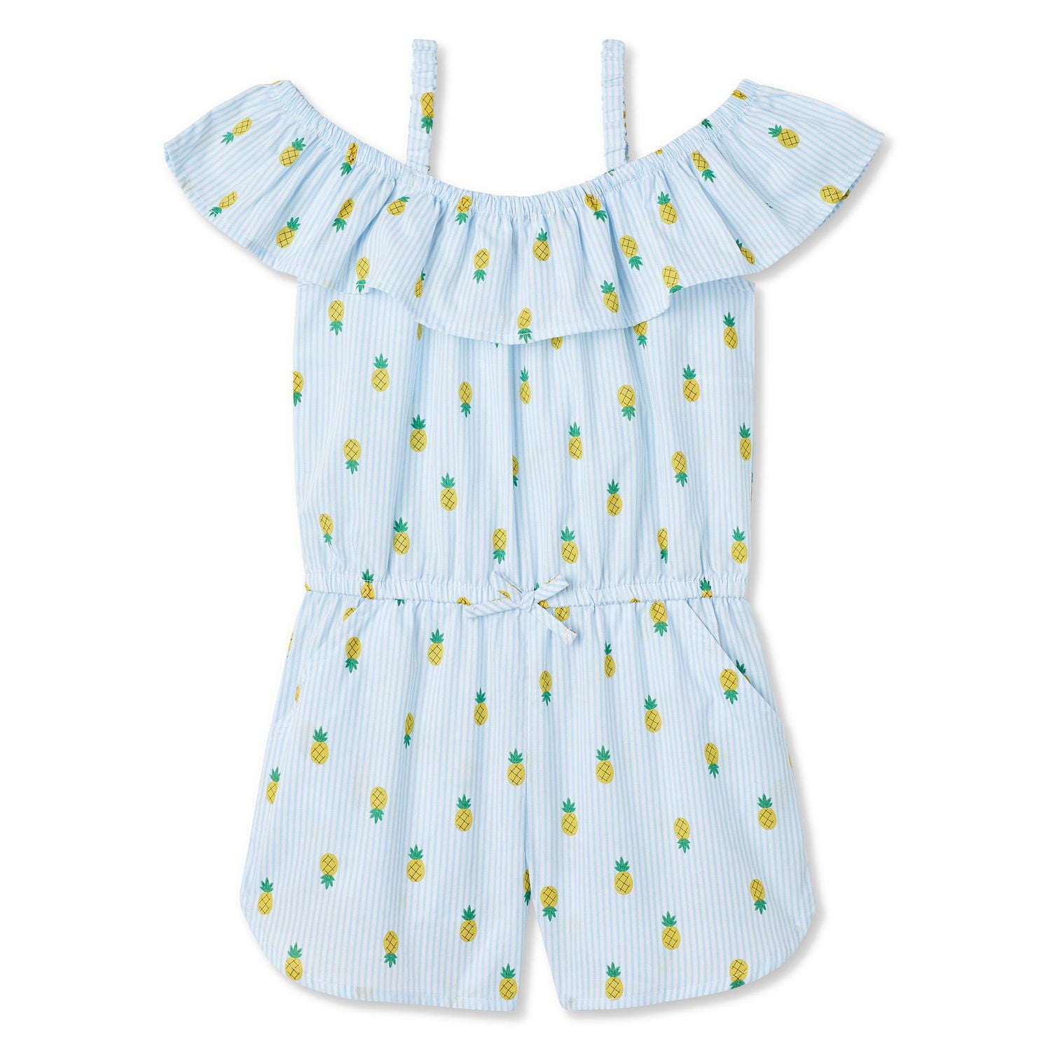 George Toddler Girls' Off-The-Shoulder Ruffle Romper | Walmart Canada