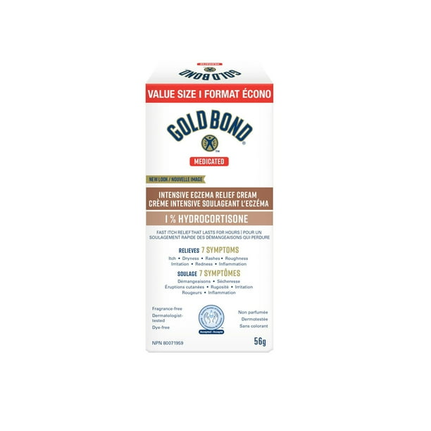 Gold Bond Medicated Intensive Eczema Relief 1% Hydrocortisone Cream ...