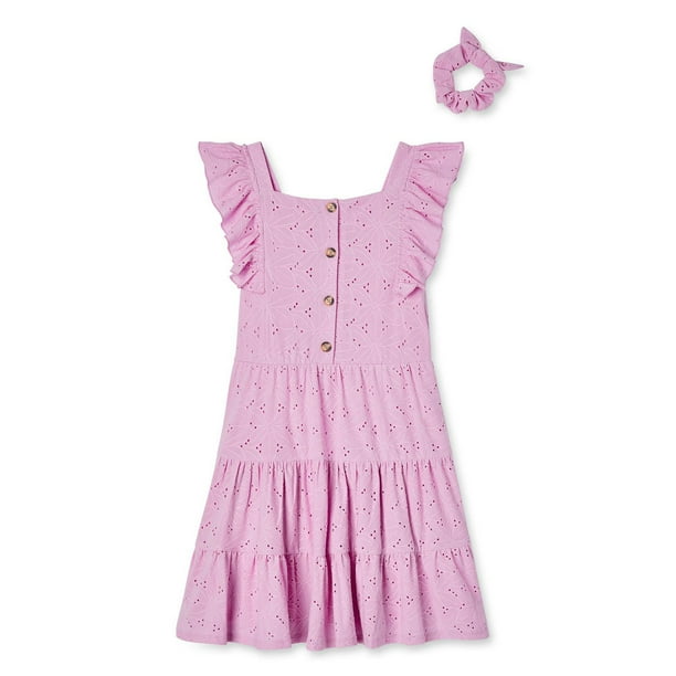 George Girls' Eyelet Dress 2-Piece Set - Walmart.ca