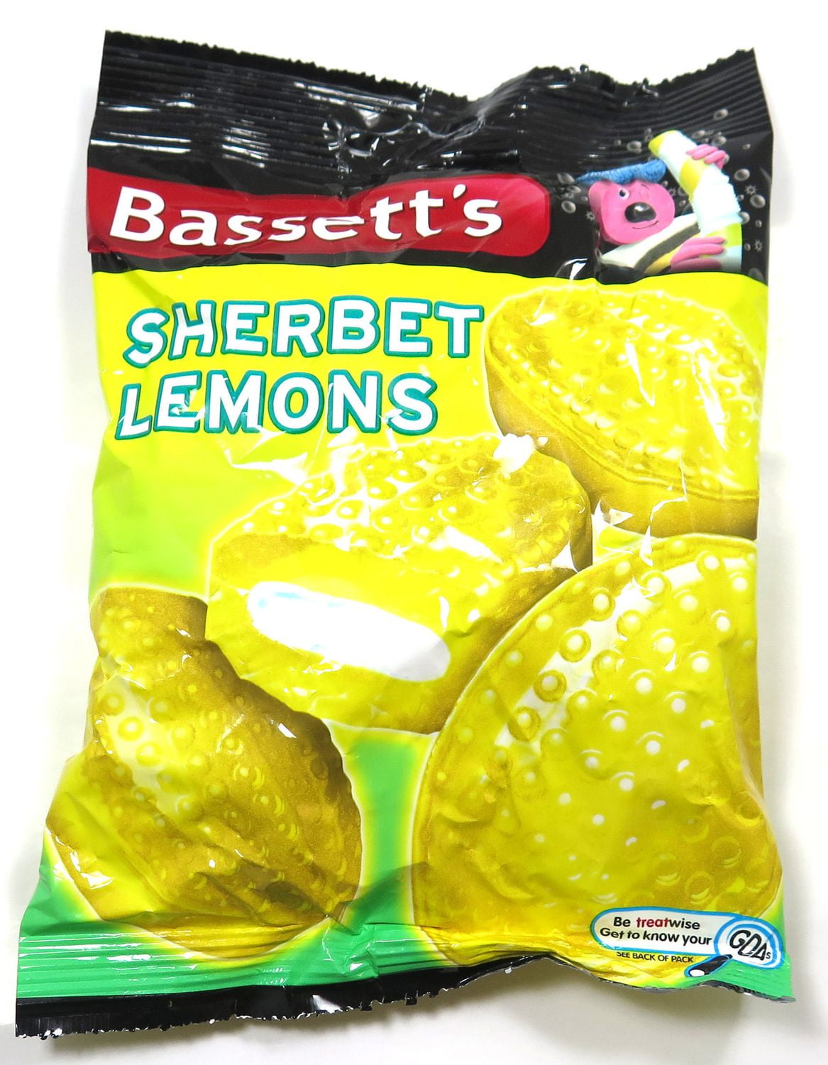 Maynard Bassetts Sherbet Lemons - lemon flavour sweets with a fizzy ...
