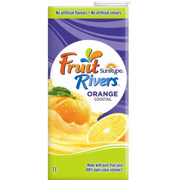 SunRype Fruit Rivers Orange Cocktail 1L, Fruit Rivers Orange Cocktail ...