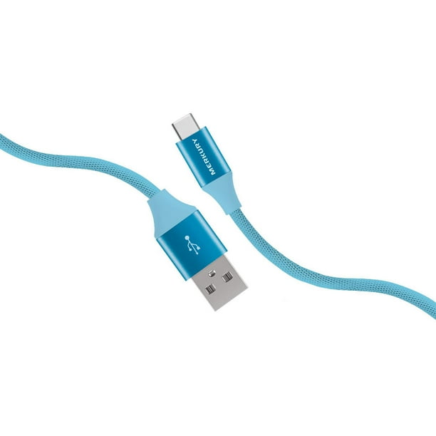 Merkury Charge + Sync USB-A to USB-C Fabric Cable, USB-A to USB-C ...