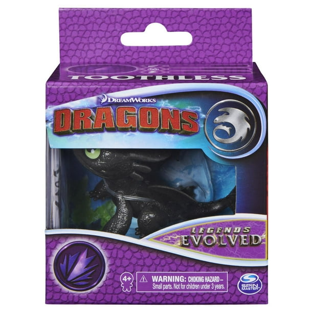 DreamWorks Dragons Legends Evolved, Toothless Collectible 3-Inch Mini ...