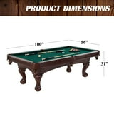 8.5 ft Arlington Slate-Tech Drop Pocket Pool Table, Billiard Ball and ...