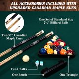 8.5 ft Arlington Slate-Tech Drop Pocket Pool Table, Billiard Ball and ...