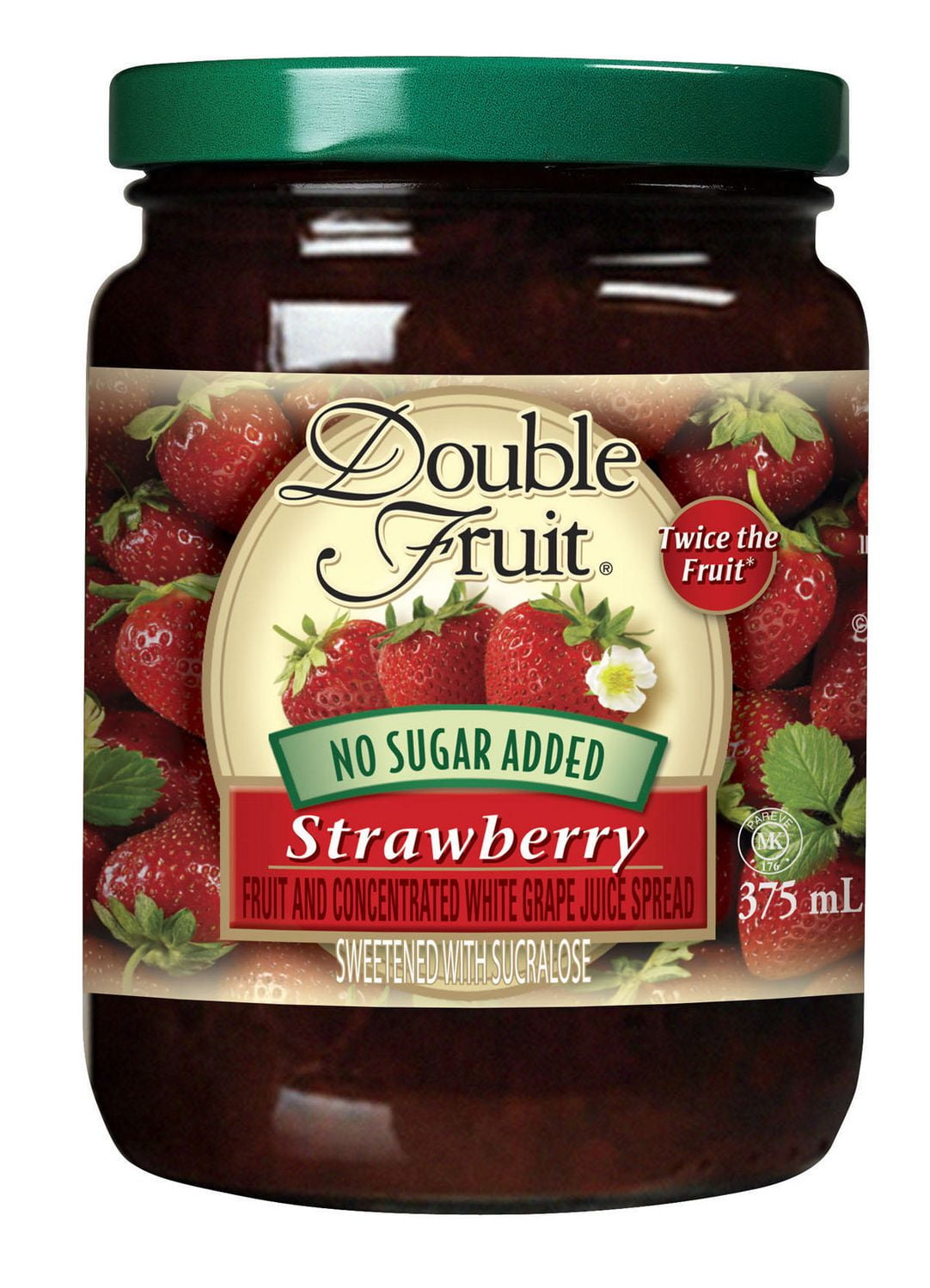 Double Fruit No Sugar Added Strawberry Spread 375mL | Walmart Canada