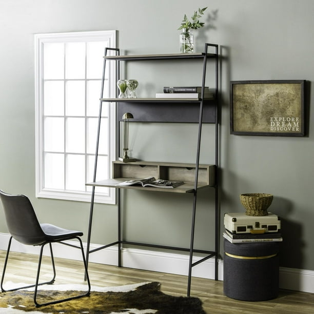 Manor Park 2 Shelf Modern Ladder Computer Desk - Multiple Finishes ...