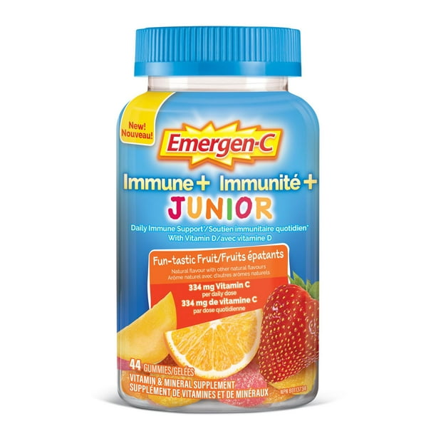 EMERGEN-C Immune+ Junior Gummies, Fun-tastic Fruit, 44ct - Walmart.ca