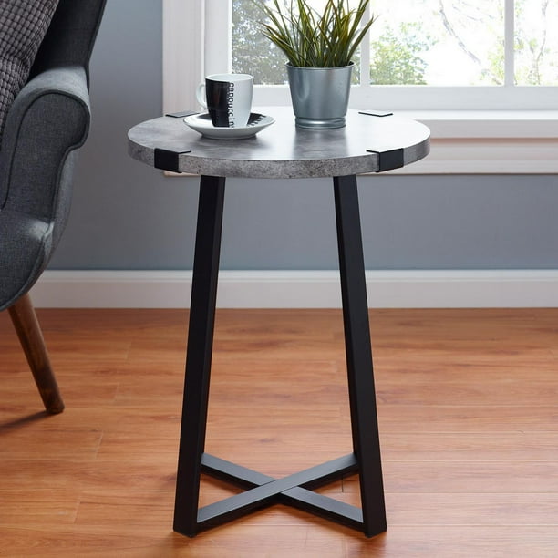 Manor Park Rustic Farmhouse Metal Wrap Side Table - Multiple finishes ...