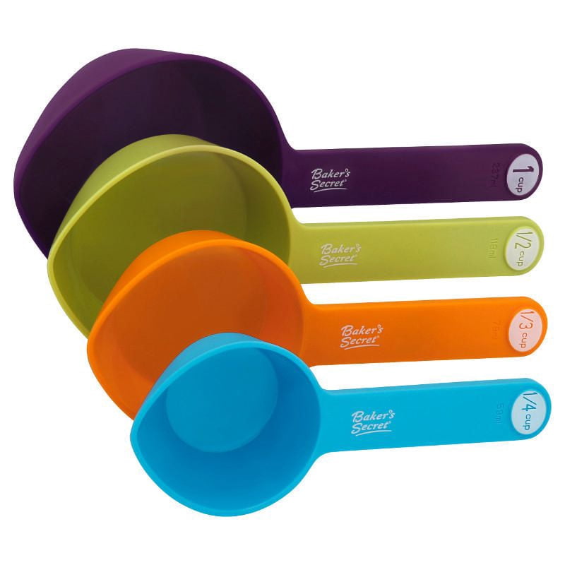 Baker's Secret® 4Pc Oval Measuring Cups Multi-Colour | Walmart Canada